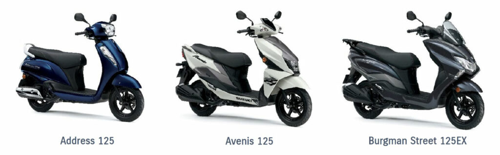 Suzuki Address, Avenis et Burgman Street 125 : Trois nouveaux scooter pour 2023 - Urbaanews...